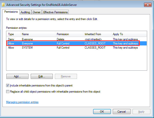 EndNote: 点击Word插件中的Insert Citation 或者Update Citation时，出现"无效的类字符串"的错误提示