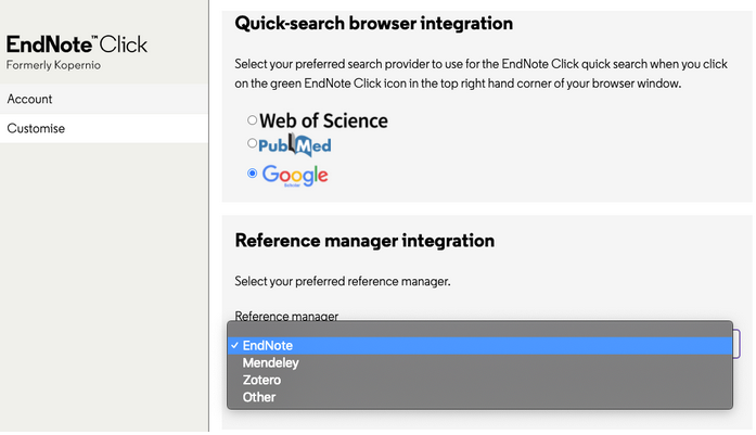EndNote Click: How to export references to EndNote Desktop