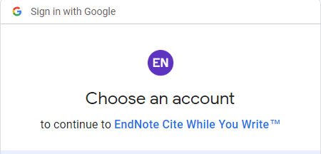 EndNote: Google Docs CWYW