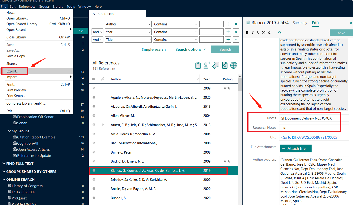 EndNote：如何导出Notes和Research Notes字段