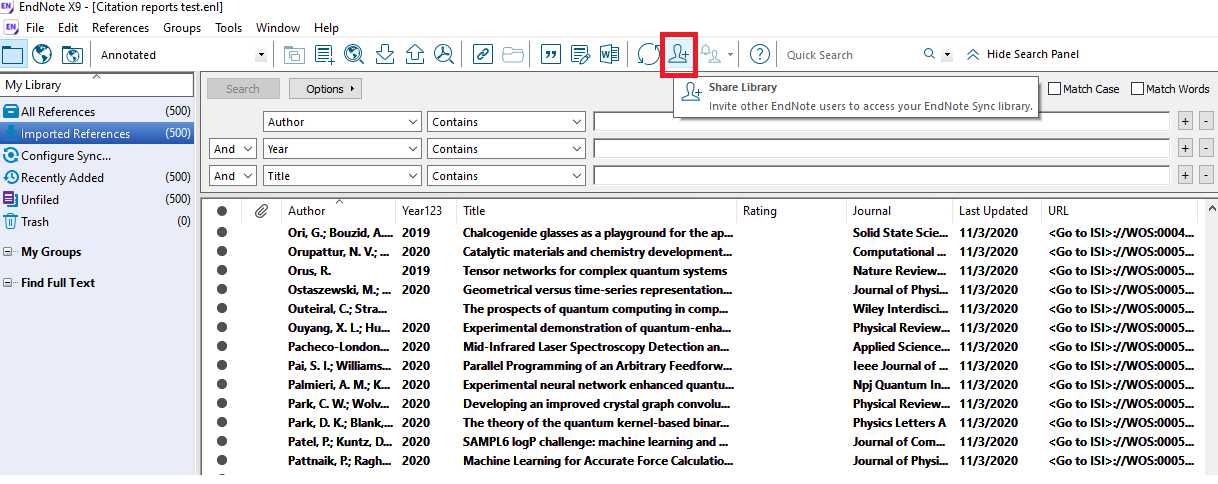 EndNote: 如何Share Library?