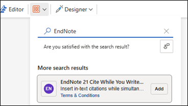 EndNote: Word Online CWYW