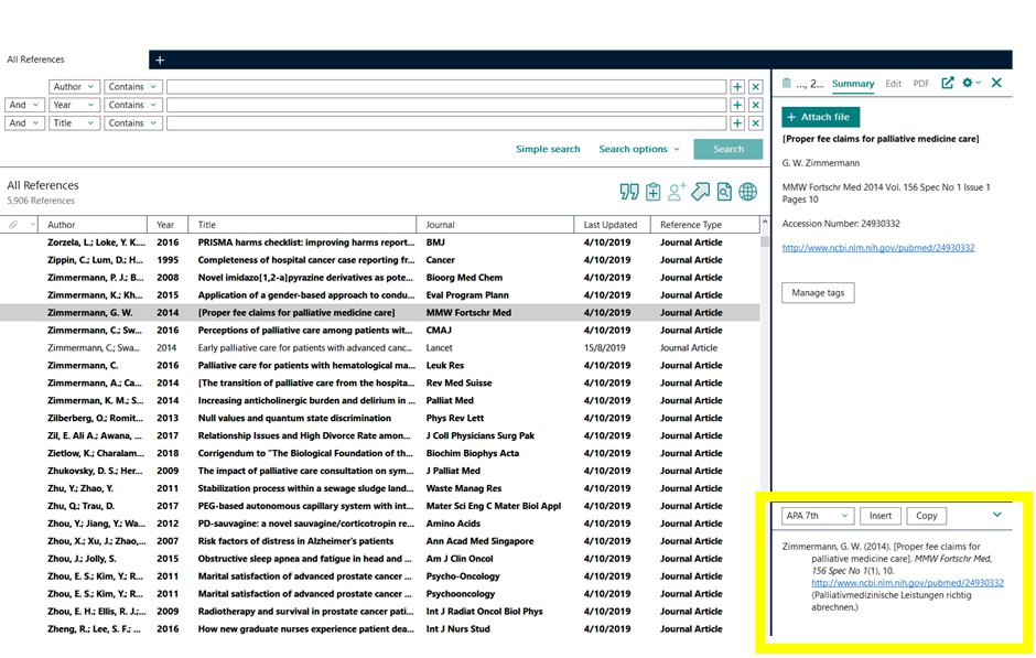 EndNote: Ways of previewing style in EndNote desktop
