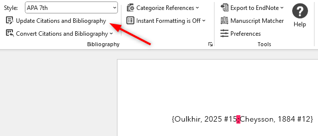 EndNote: How to convert multiple citations together as grouped citations