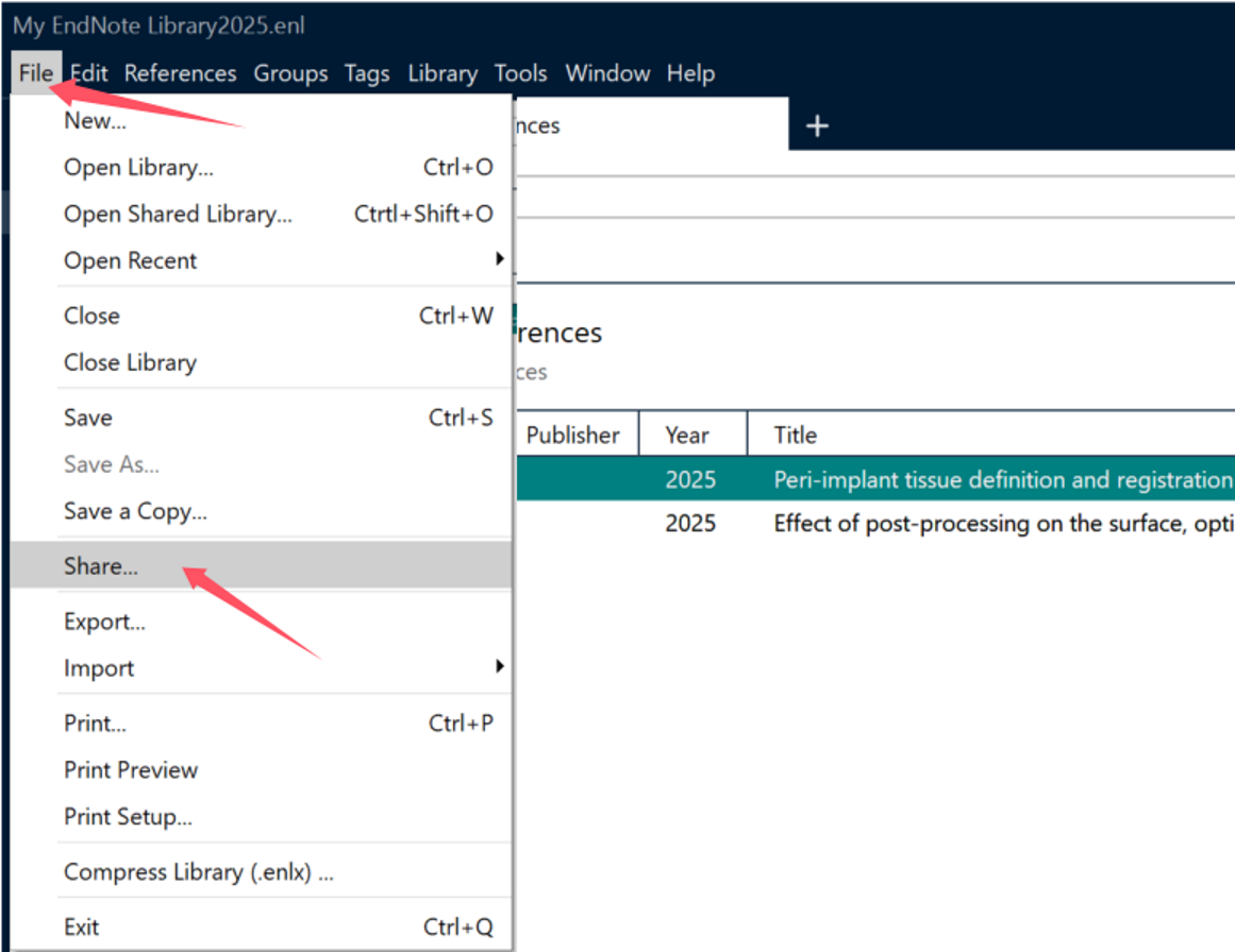 EndNote: 如何Share Library?