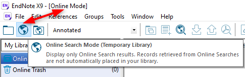 EndNote: Insert Citation icon in EndNote is greyed out