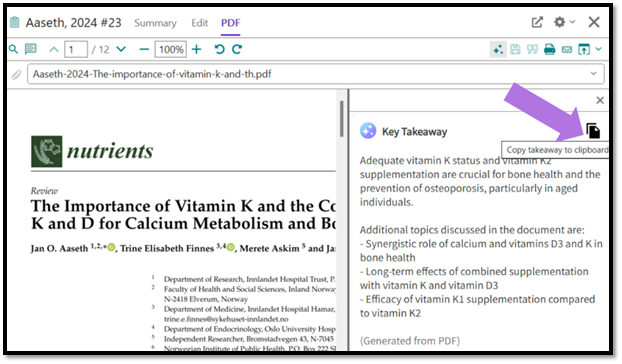 EndNote 2025: AI Key Takeaway