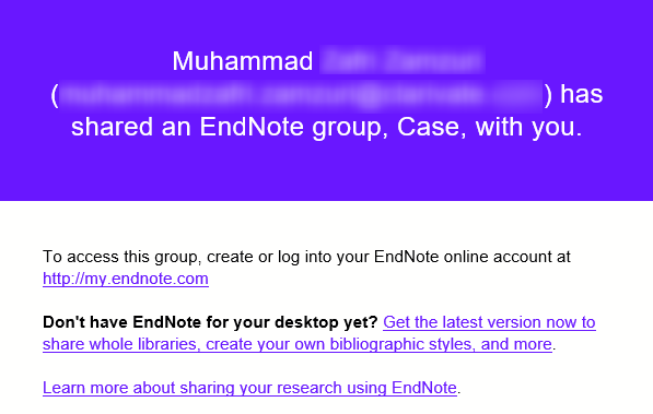 EndNote: Sharing Groups using EndNote 2025, 21 and 20 desktop version