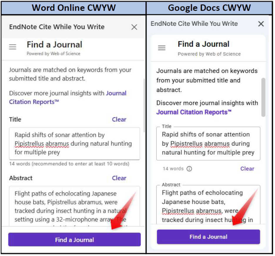 EndNote 2025: Find a Journal