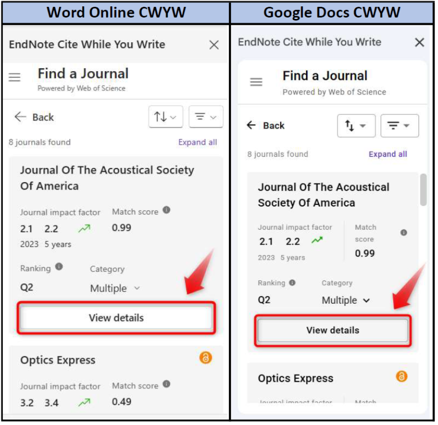 EndNote 2025: Find a Journal