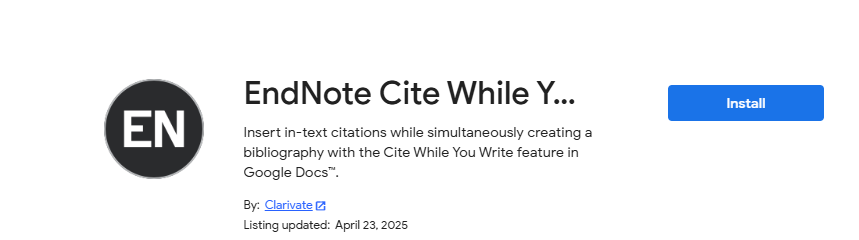 EndNote: Google Docs CWYW
