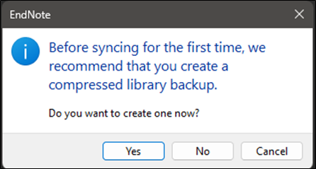 Backing up or Sharing an EndNote Library with EndNote Synchronization