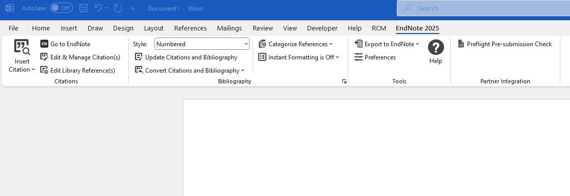 Cite While You Write Add-in Guide