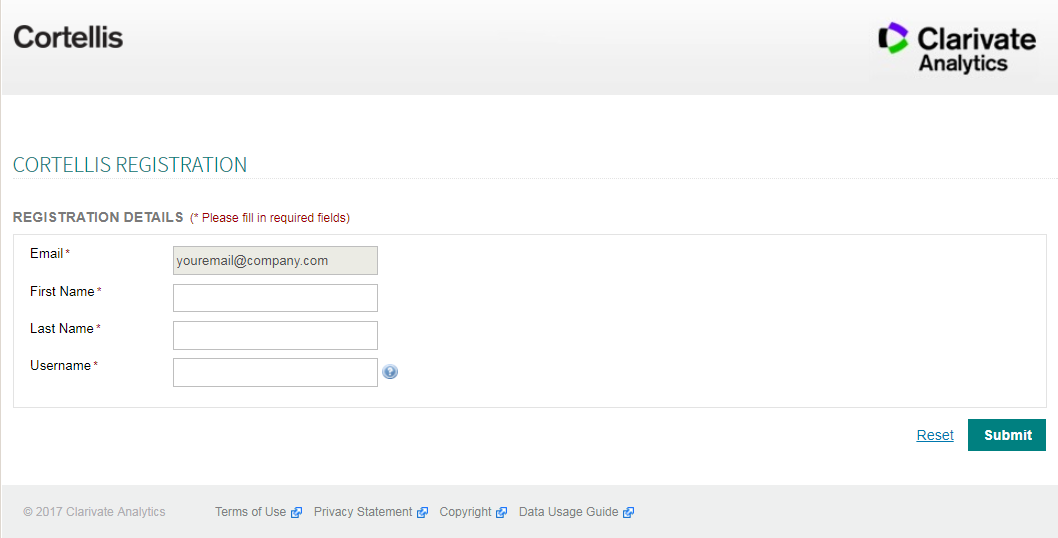 Cortellis: How to register with IP registration
