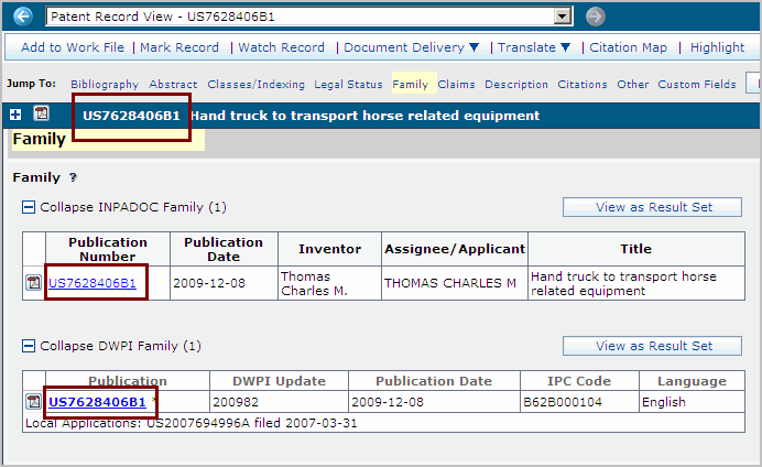 Derwent Innovation: Target Publication Number Automatically Appears in ...