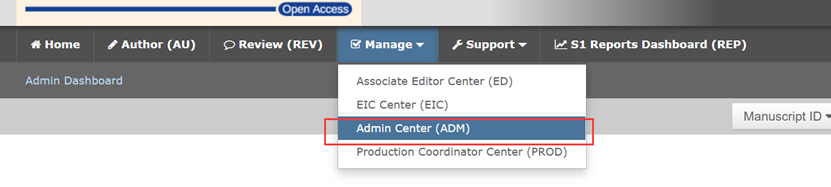 ScholarOne Manuscript: 如何更新系统中默认的编辑部Admin Contact Email